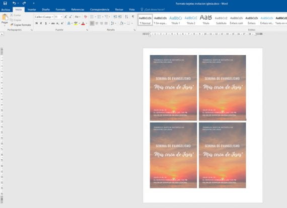 Tarjetas de invitación para eventos de la Iglesia - gratis y editables